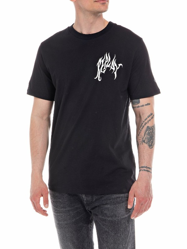Ανδρικό T-shirt Replay ORGANIC COTTON T-SHIRT WITH PRINT | GIORGIO