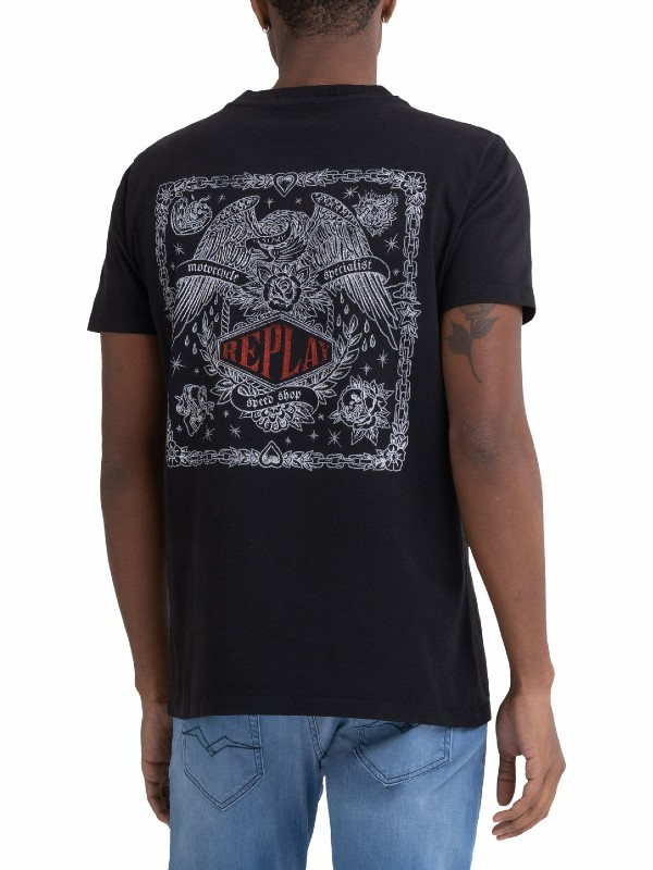 Ανδρικό T-shirt Replay JERSEY T-SHIRT WITH PRINT | GIORGIO