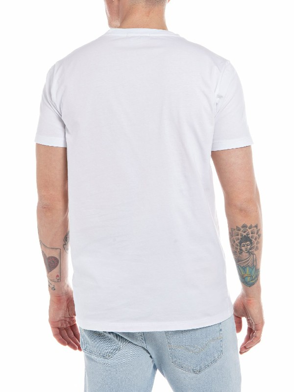 Ανδρικό t-shirt replay CAMOUFLAGE T-SHIRT WITH ARCHIVE LOGO | GIORGIO