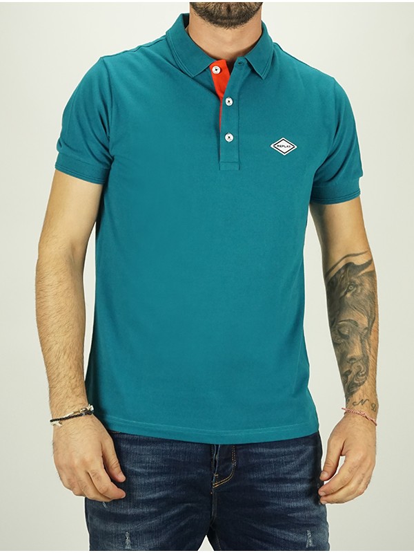 Ανδρικό T-shirt Replay STRETCH PIQUÉ POLO SHIRT WITH EMBROIDERY | GIORGIO