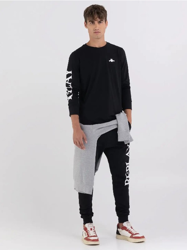 Ανδρικό T-shirt Replay LONG-SLEEVED T-SHIRT WITH PRINT | GIORGIO