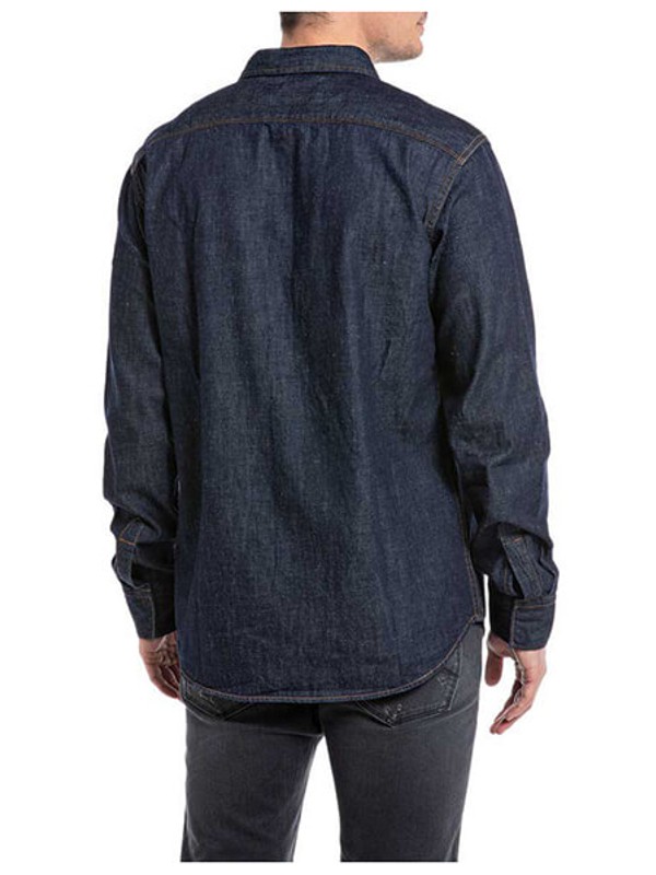 Ανδρικό Πουκάμισο Replay CASUAL SHIRT IN RAW DENIM | GIORGIO
